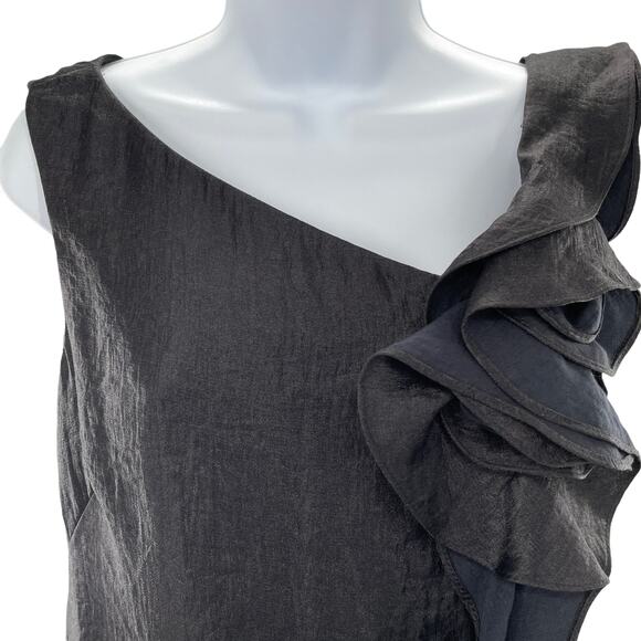 London Times | Dresses | London Times Black Asymmetrical Neckline ...